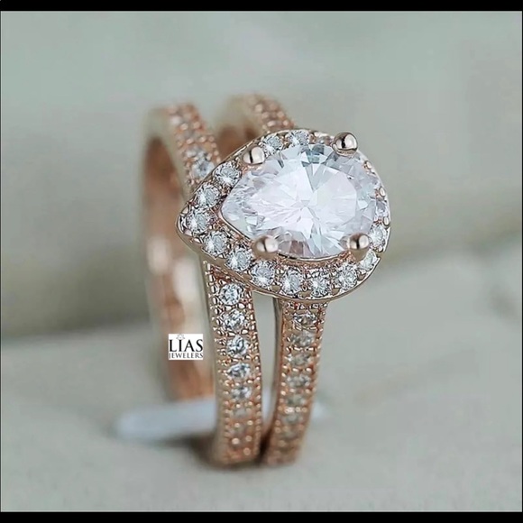 Jewelry | New 18k Rose Gold Wedding Ring Set | Poshmark